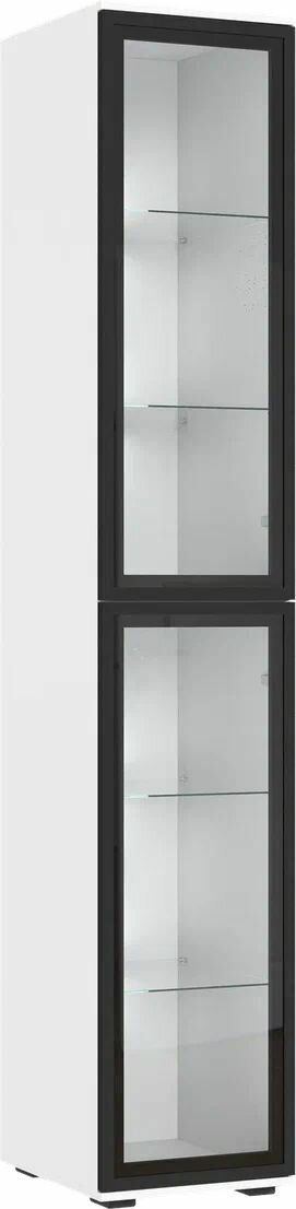 Норд Пенал-стекло 400 мм с подсветкой Белый