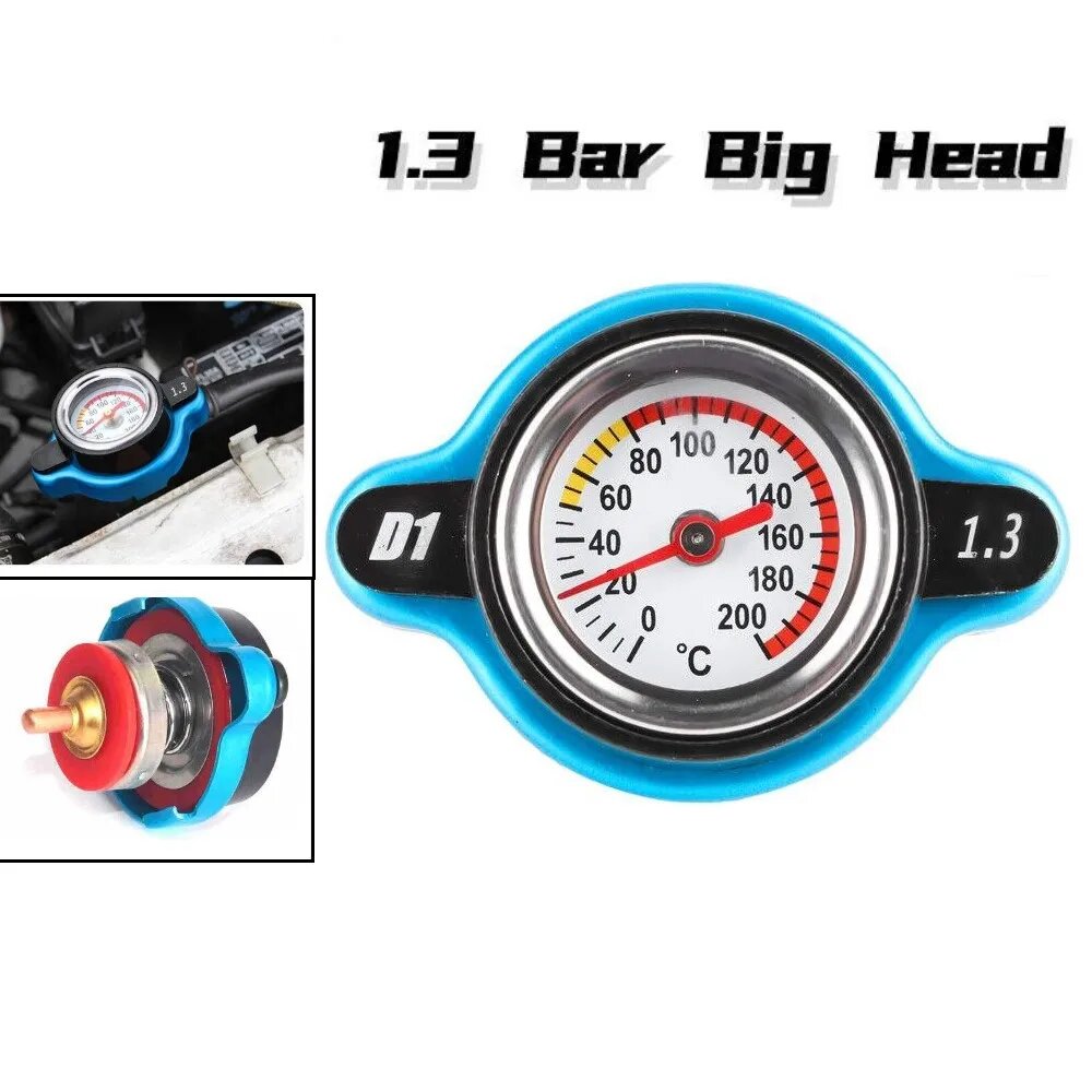 Крышки автомобильных резервуаров для воды 1,3 бар с датчиком температуры, термометром, крышкой радиатора, датчиком давления и температуры, автомобильные аксессуары