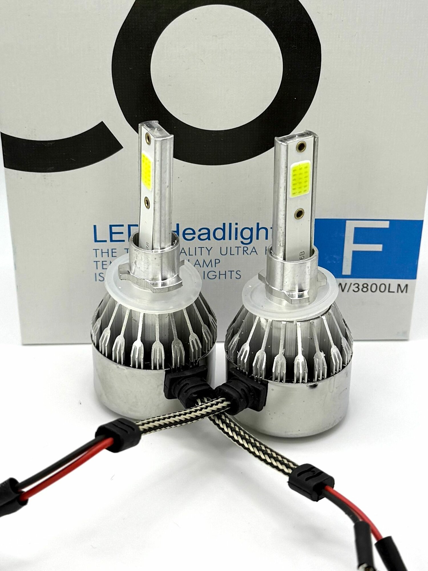 Автомобильные светодиодные лампы H27 880/881 LED 12-24V С6 с вентилятором дальний ближний свет, 2шт, (н27 лед лампы) для грузовиков, легковых авто, мотоциклов и мопедов