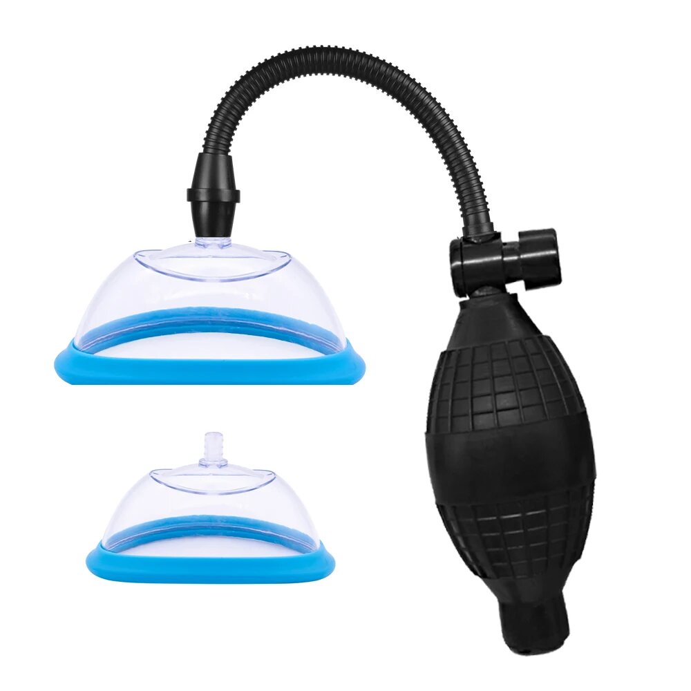 Насос для киски, присоска для влагалища, клитора, вакуумный пузырь для женщин, массаж blue set