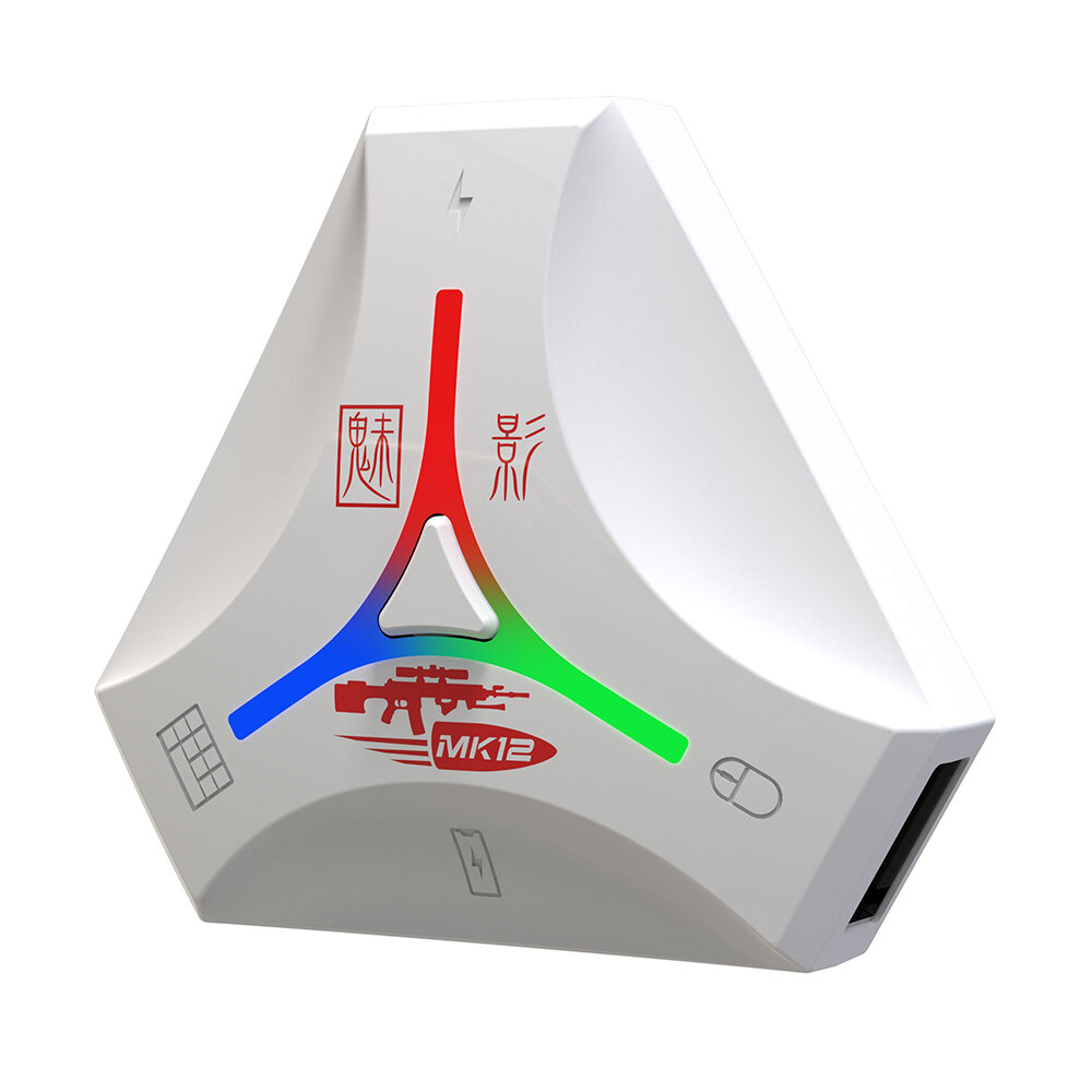 Конвертер клавиатуры и мыши. Интеллектуальное распознавание. Портативная мобильная игровая клавиатура и адаптер мыши. Соединение BT5.1. Цветная светодиодная подсветка. Поддержка расширяемого экрана. Поддержка системы Android iOS.