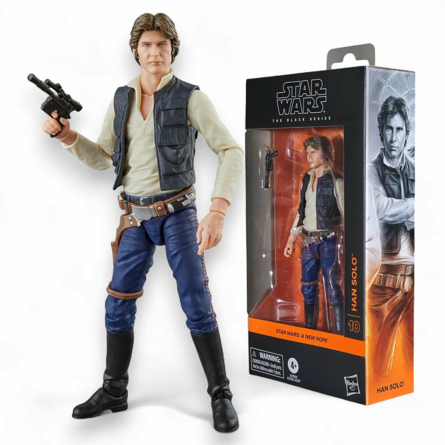 Фигурка Hasbro Star Wars Black Series - Han Solo/Фигурка Хана Соло, Звёздные войны - Хасбро G15615X0