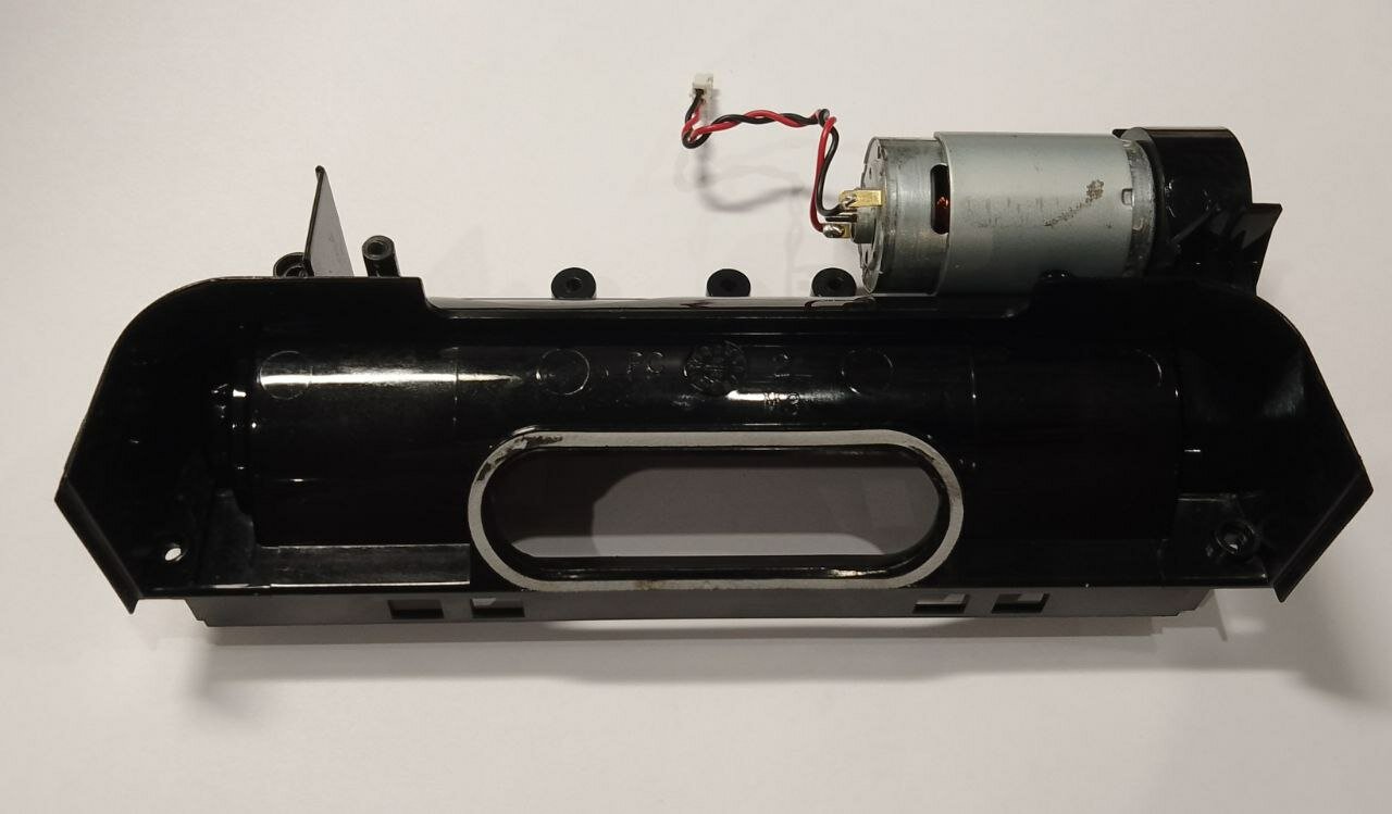 Мотор (двигатель) в сборе с редуктором в корпусе для центральной щетки робота пылесоса Pioneer (VC704R, silver) (V1Y01)