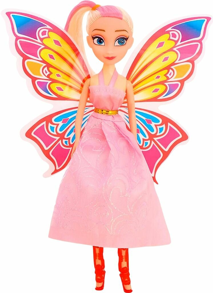 Детская кукла "Сказочница" с крыльями, высота 23 см, классическая пластиковая куколка с одеждой, детская игрушка для сюжетно-ролевых игр, микс