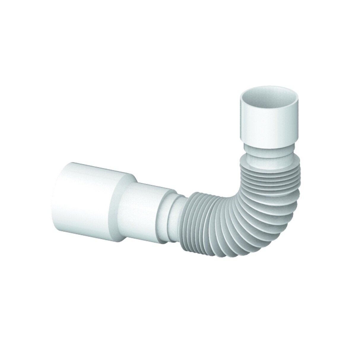 Трубка гофрированная Unicorn D40, 40 x 40/50 мм, 400 мм, пластик, белый