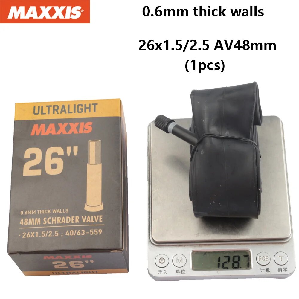 MAXXIS ULTRALIGHT Велосипедная камера 0,60 мм 26 27,5 29 700 26x1.5-2.5 AV48