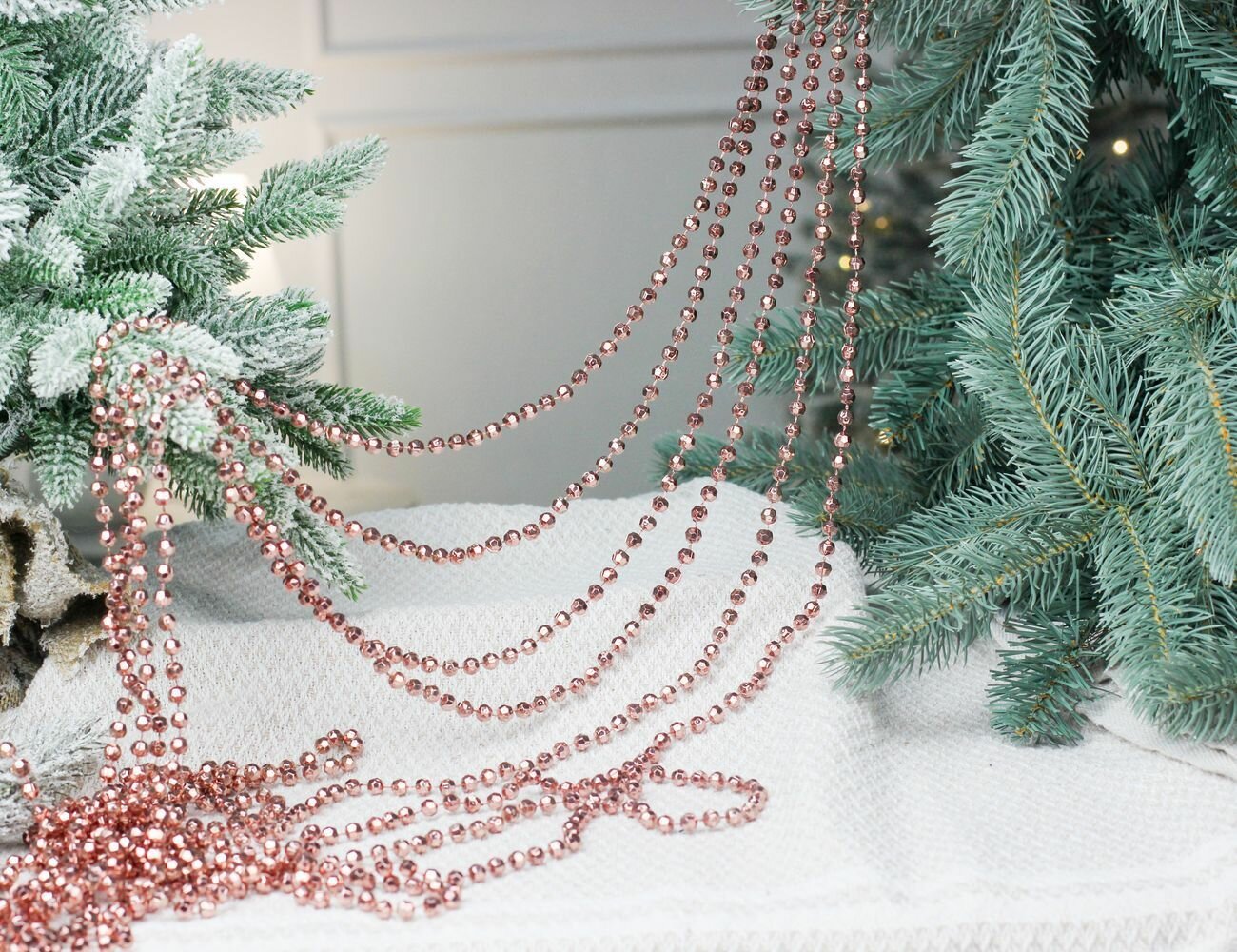 Бусы пластиковые диамант, цвет: розовый бархат, 8 мм, 9 м, Kaemingk 005022-1