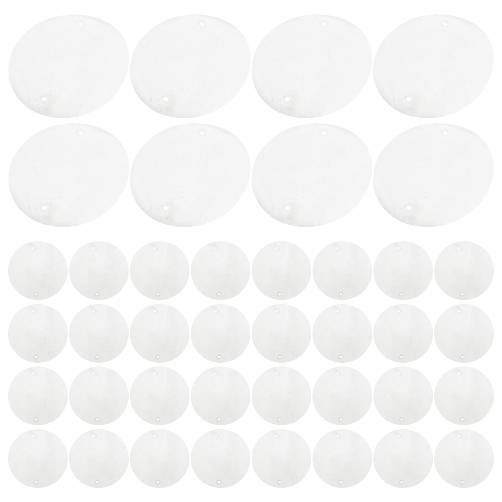 100 штук ракушек из природного материала, для декорирования и рукоделия, с круглым отверстием подвески для украшений, ветряных колокольчиков и абажуров