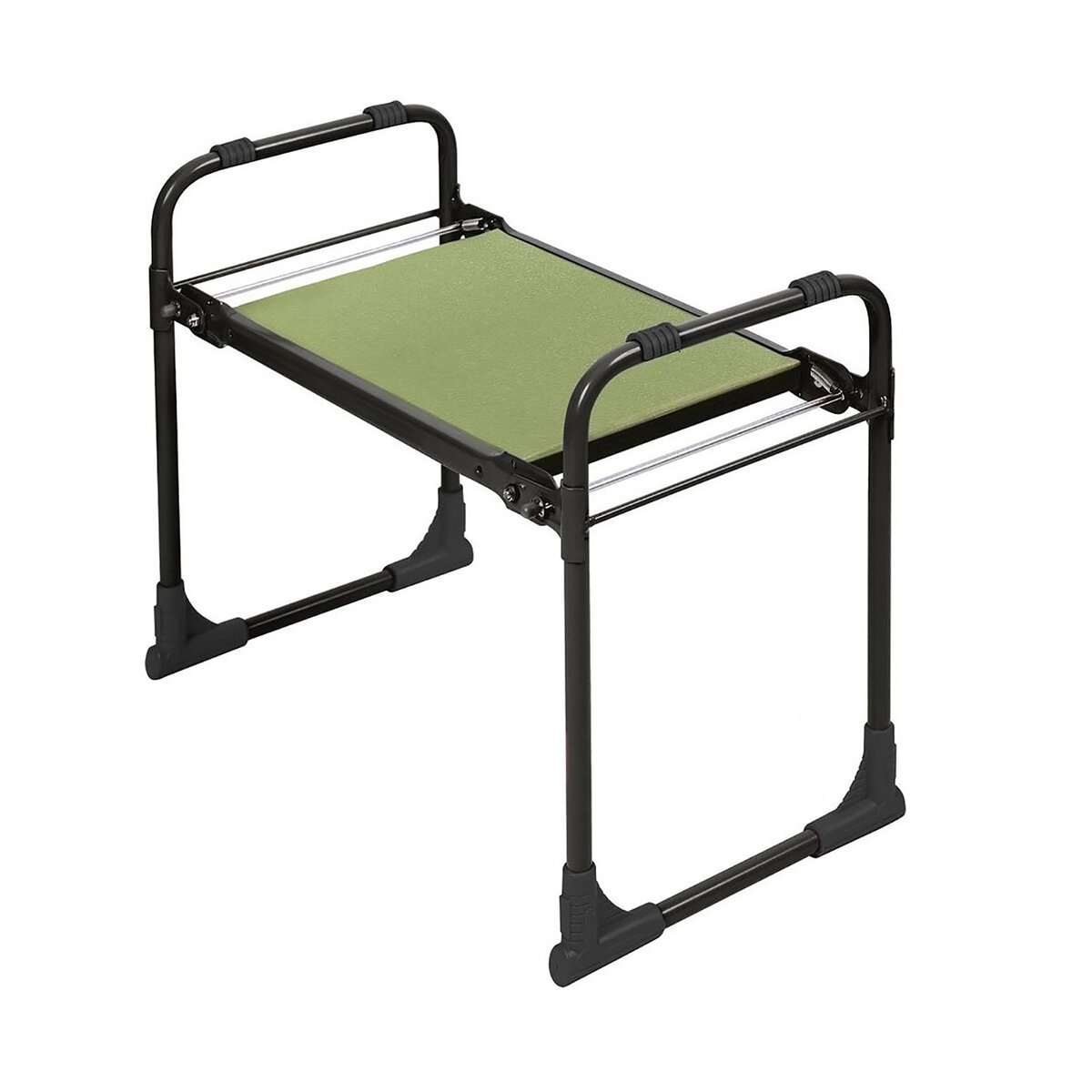 Скамейка садовая Ника складная, мягкое сиденье, черная