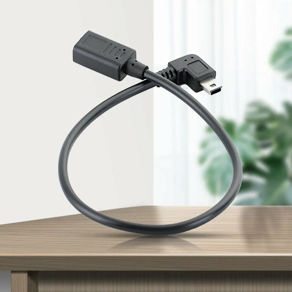 Концентратор USB Кабель для зарядки с угловым разъемом типа C (мама) и Mini USB (папа)