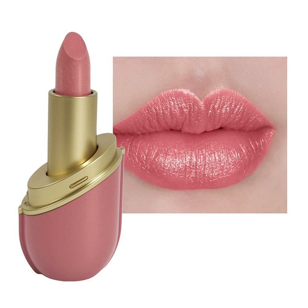 Long lasting Glitter Lip Makeup Lipstick Non stick Cup Pearlescent Glitter Lipstick Sparkle Velvet Moisturizing Waterproof Metallic Finish Velvet Lipstick Daily