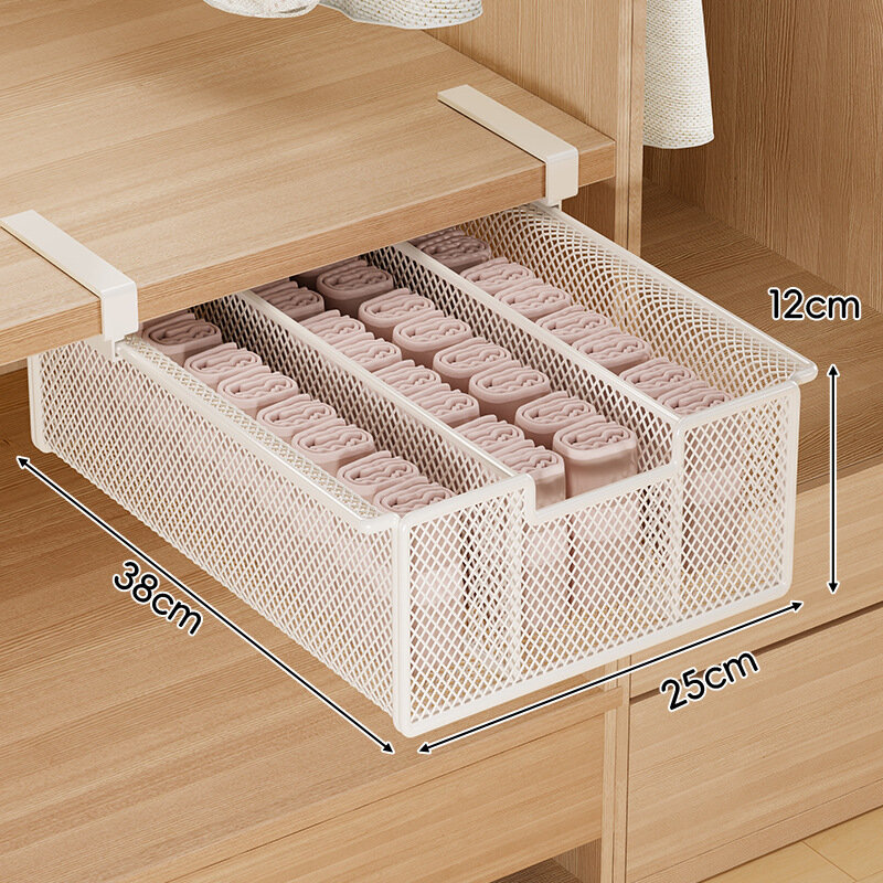 Стеллаж для хранения в шкафу с выдвижными полками, подвесной органайзер для ящиков под шкафом, подвесная корзина для нижнего белья в шкафу.