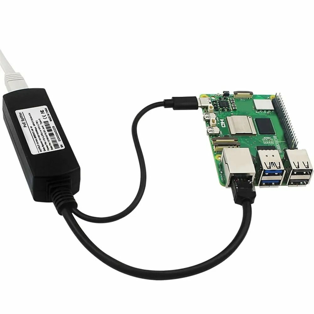 Разветвитель POE для Raspberry Pi5 5 поколения 5V 4A Type-C