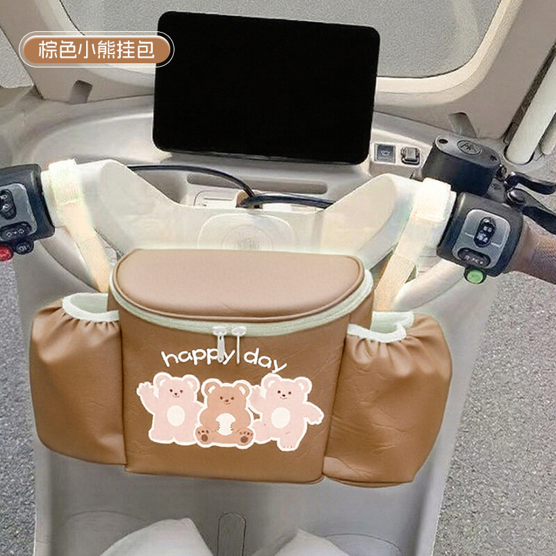 Подвесная сумка для хранения электросамоката, большая передняя сумка для хранения на трехколесном велосипеде, съемная сумка для телефона