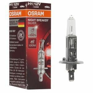 Лампа OSRAM NIGHT BREAKER SILVER 64150NBS H1 P14,5s 12 В 55Вт 3200K