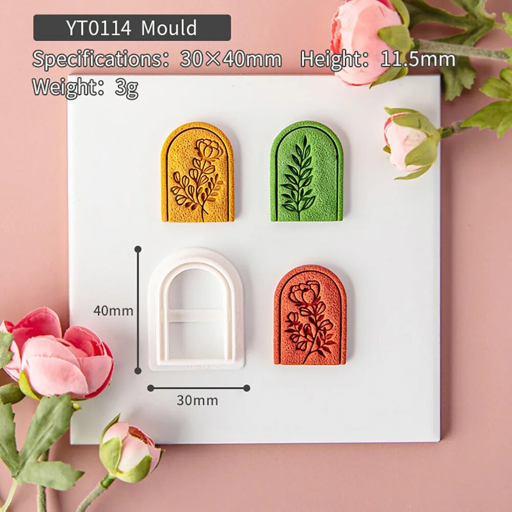 Цветочные серьги из полимерной глины, форма для резки листьев, форма для глины, полимерные ювелирные изделия «сделай сам», серьги