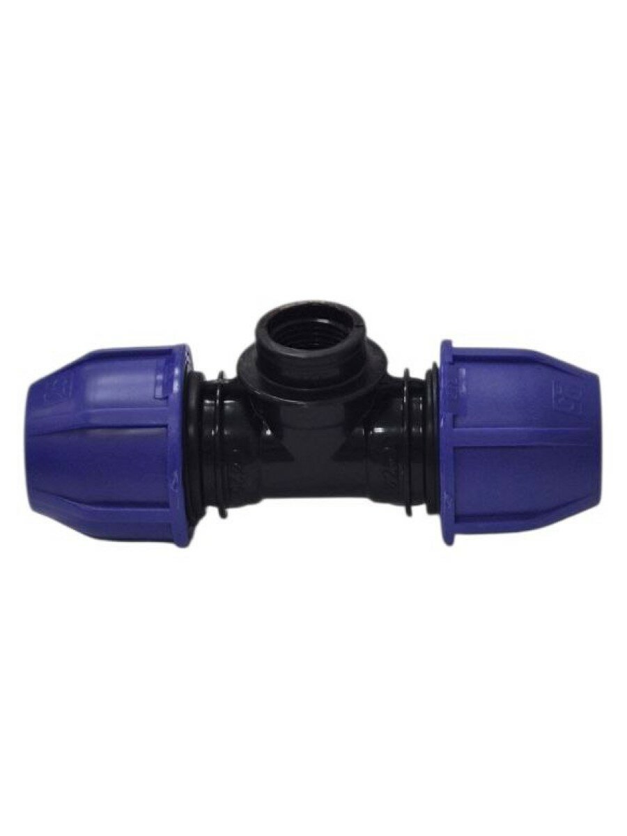 Тройник компрессионный для труб ПНД, ВР 25х1/2", PN16 (11605 (RTP))