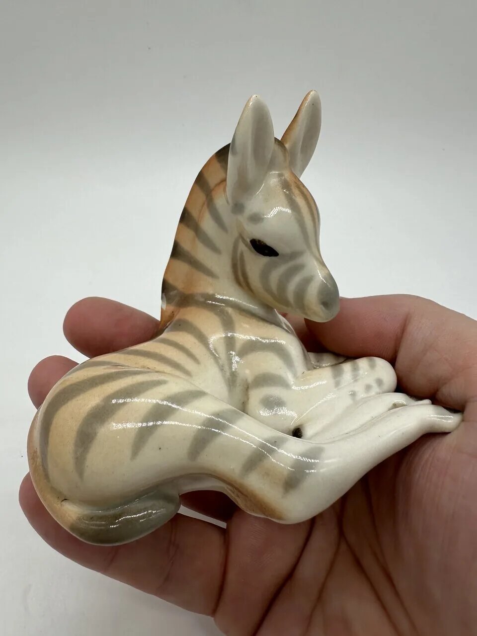 Статуэтка Зебра Фарфор Лфз 60 годы винтажная редкая