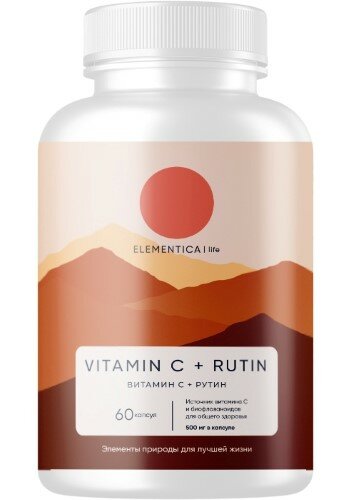 ELEMENTICA LIFE витамин С + рутин N60 капс массой 620мг