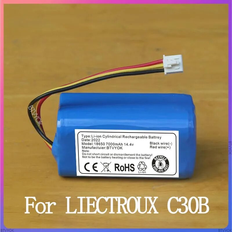 Аккумулятор робота-пылесоса 14,4 14,8 В, подходит для LIECTROUX C30B E30 / REDMOND RV-R650S и других моделей