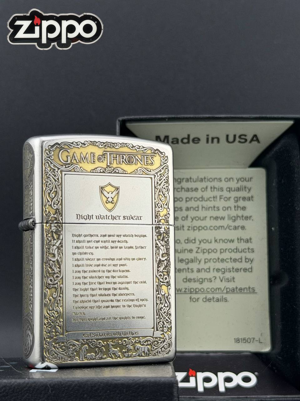 Зажигалка Zippo Game of Thrones
