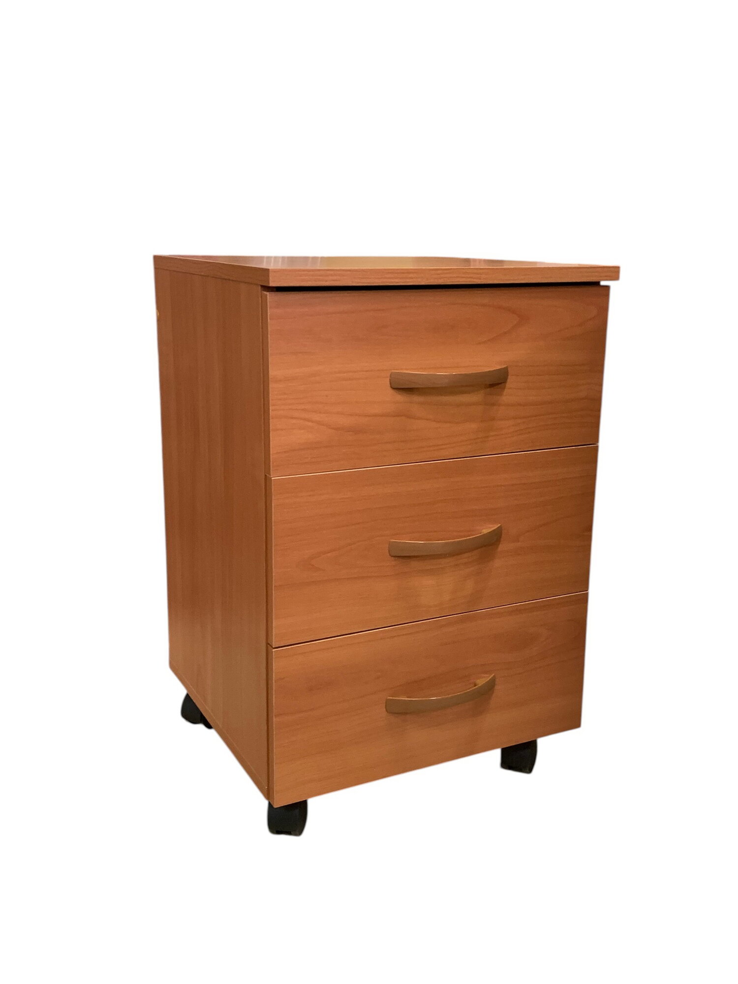 Тумба офисная с тремя ящиками, выкатная 40*40*60 см. Вишня Оксфорд.