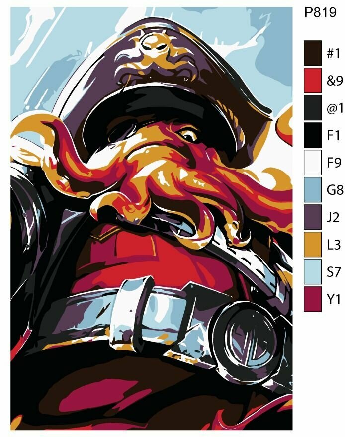 Детская картина по номерам P819 "Игра Mobile Legends. Бэйн" 20x30