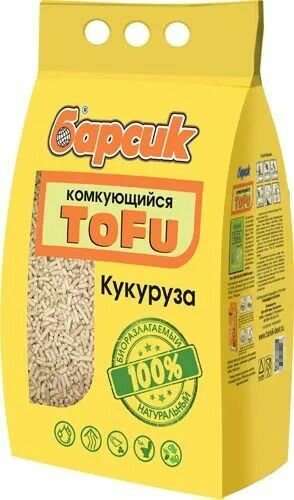 Барсик Наполнитель TOFU Кукуруза древесный комкующийся 4,54л