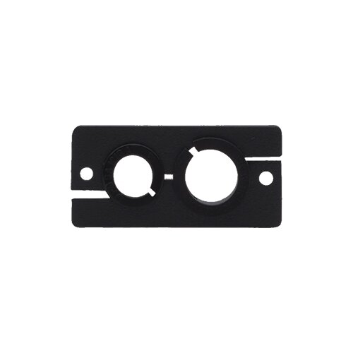 Заглушка Kramer Electronics [WCP-21(B)] два (2) отверстия для кабелей диаметром до 12,5 мм и 9 мм, одинарного типоразмера для стенной панели. Цвет черный
