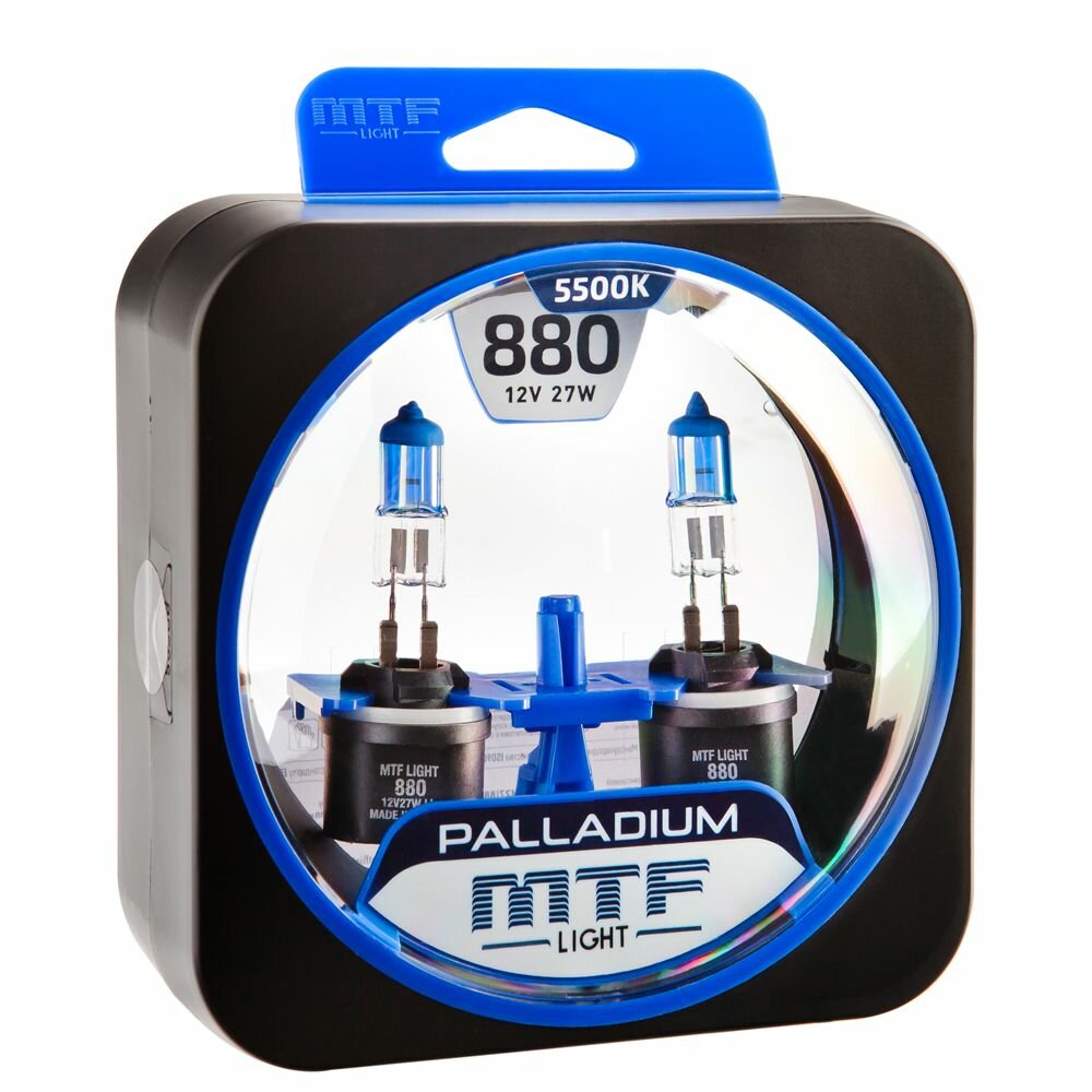 Галогенные автолампы MTF Light серия PALLADIUM Н27(880), 12V, 27W, комп.