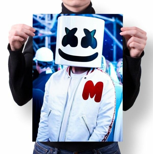 Плакат Marshmello, Маршмэллоу №4, А4