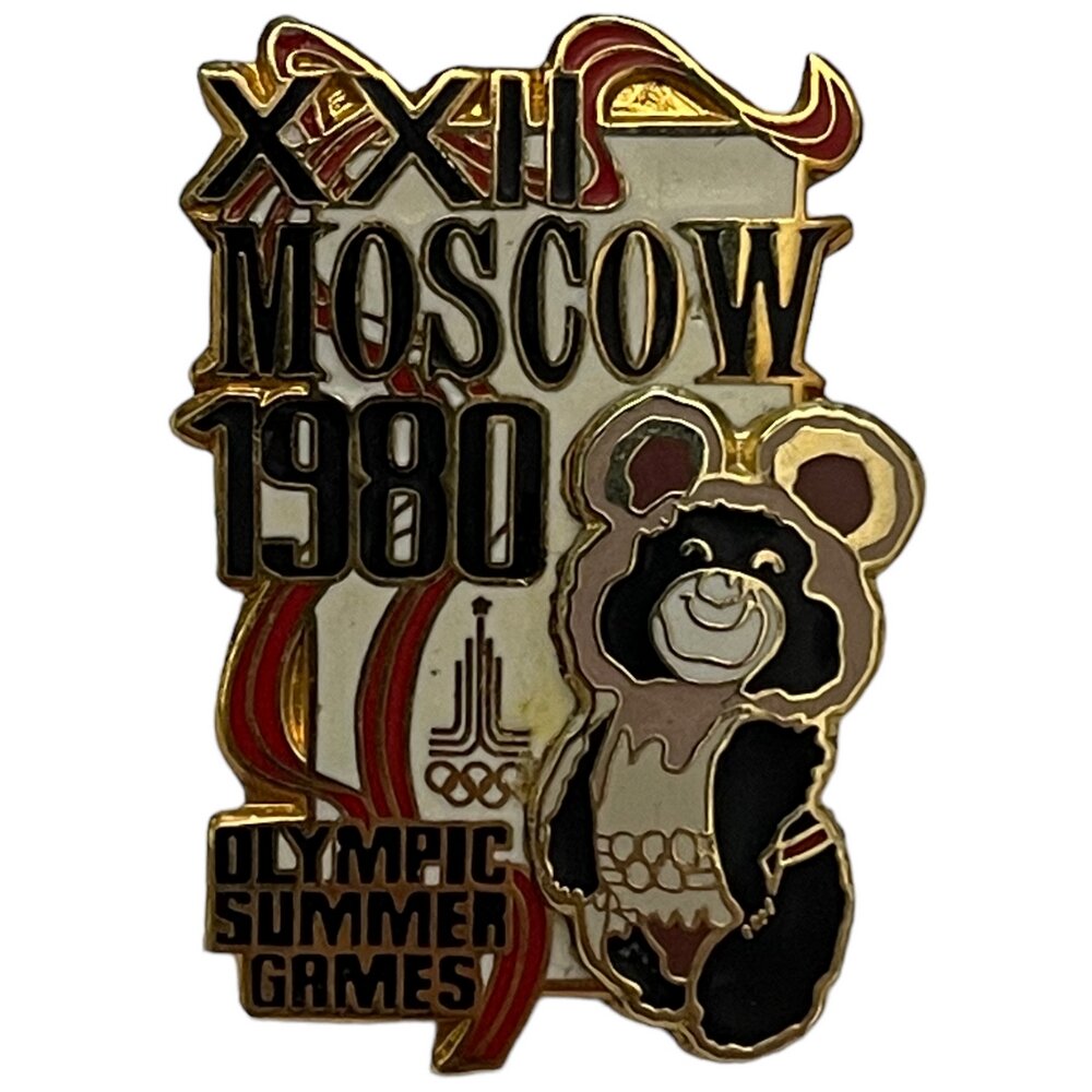Знак "XXII Московские Летние Олимпийские игры 1980. Олимпийский мишка" Китай 1992 г.