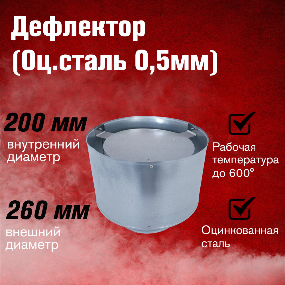Дефлектор (430 0,5мм/Оц 0,5мм) д.200х260