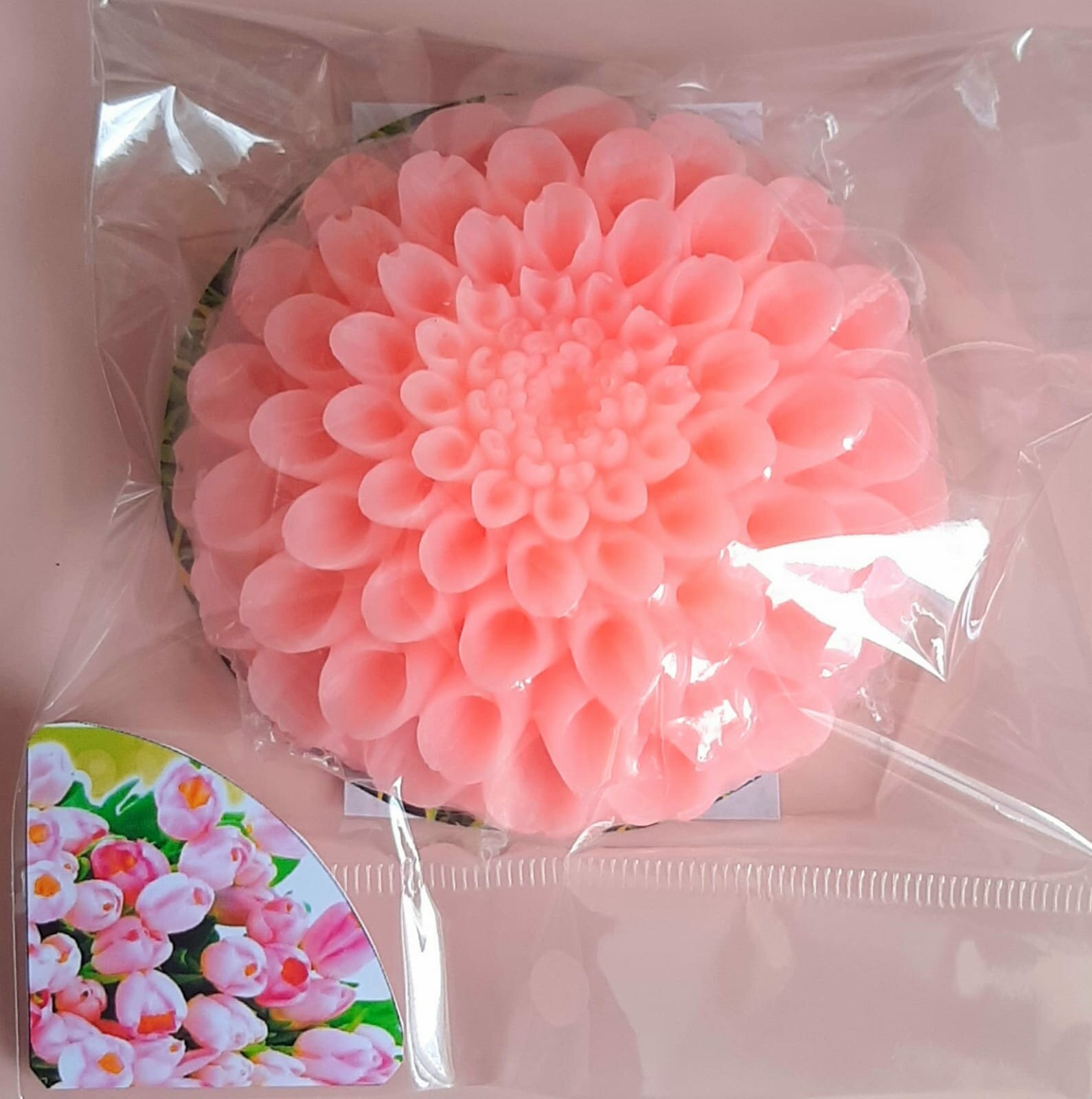 Мыло ручной работы "георгин", ручной работы, цветочный аромат, 100 г. 2шт.