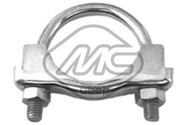 Хомут глушителя D=53MM U усиленный, толщина проволки 10MM, гайка медь METALCAUCHO арт. 00596