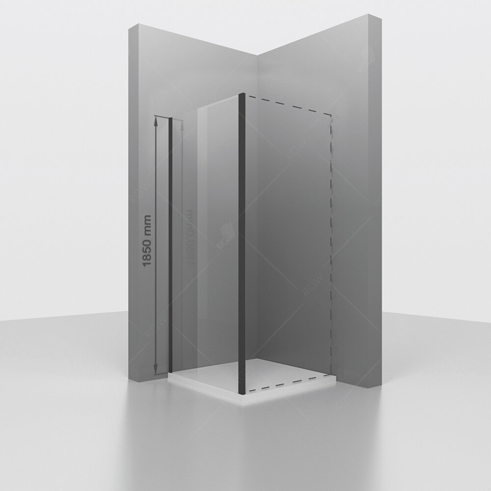 Боковая панель для душевого ограждения RGW Z-050-1B 120 Черный, Прозрачное