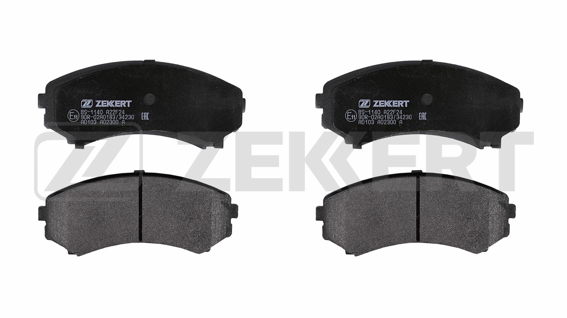 Колодки тормозные дисковые передние для Митсубиси Лансер 5, 8, Аутлендер 1, 2, 3 BS-1140 ZEKKERT