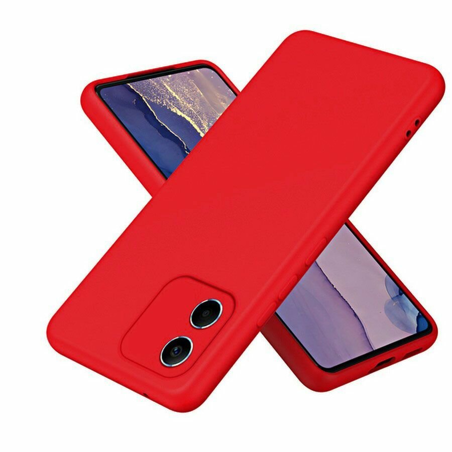 Силиконовая накладка Silky soft-touch для Huawei Honor X5 2023 красный