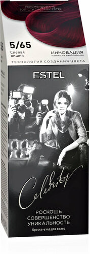 ESTEL Celebrity Краска-уход для волос, тон спелая вишня 5/65 — купить в интернет-магазине ...