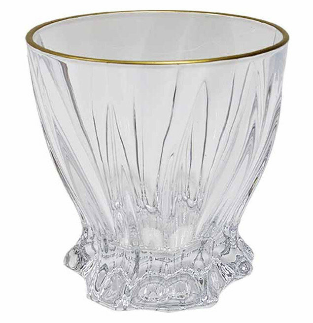 Стаканы для виски 320 мл 6 шт AS Crystal Bohemia "Plantica /Матовая отводка золото" AS Crystal / 334788
