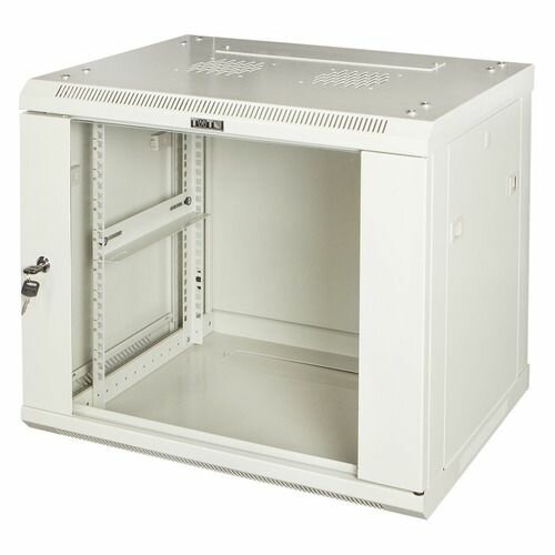 Шкаф коммутационный LanMaster PRO TWT-CBWPG-12U-6X4-GY настенный, стеклянная передняя дверь, 12U, 600x635x450 мм