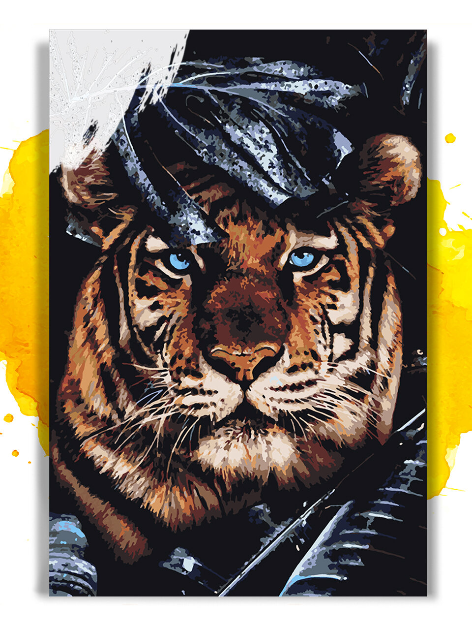 Картина по номерам на холсте Тигр в тропиках, 40 х 60 см