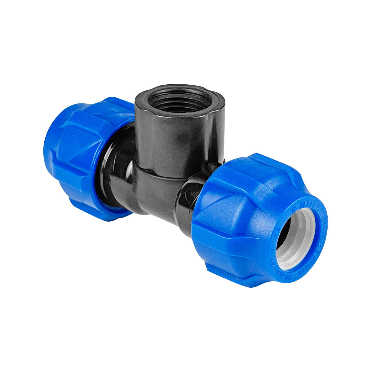 Тройник пнд d 50х3/4"х50 мм с внутренней резьбой переходной Valfex