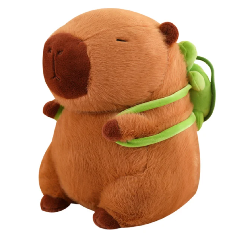 Мягкая игрушка Капибара 30 см. с рюкзаком