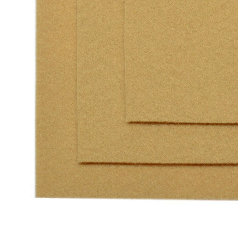 Фетр листовой жесткий 1мм (фетр для рукоделия) 20х30 см цв. светло-бежевый (10 листов)