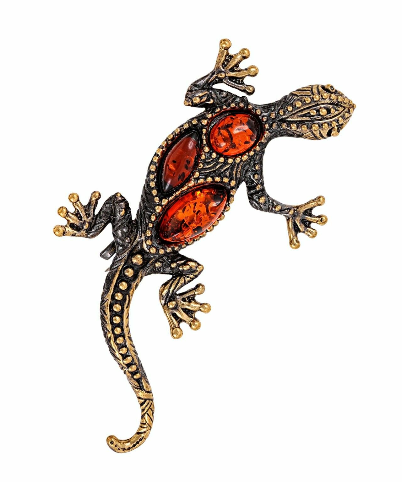 Брошь, янтарь