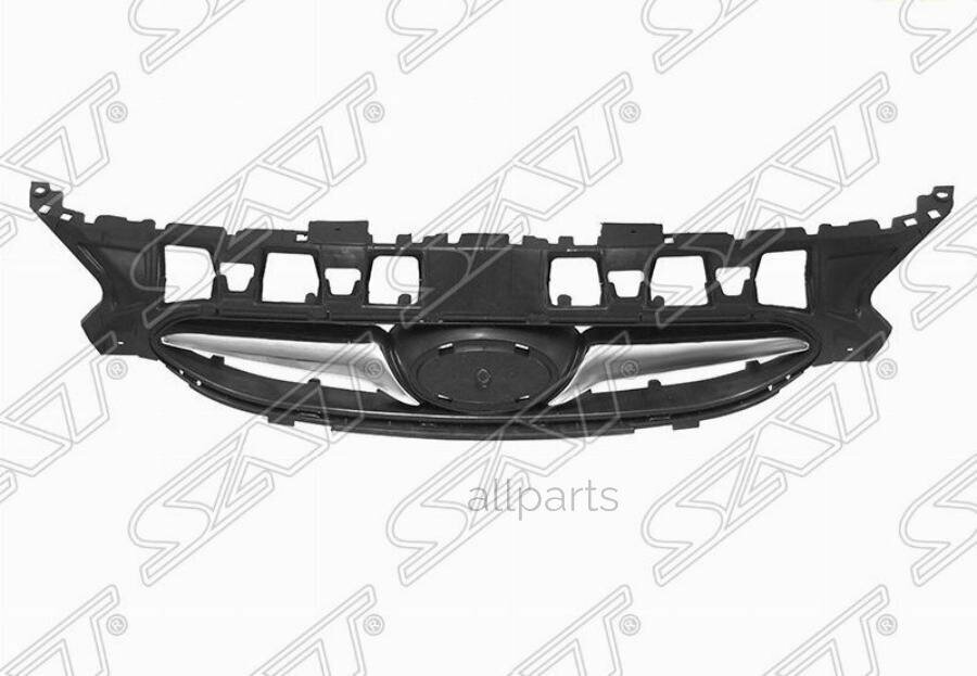 SAT ST-HNS1-093-0 Решетка радиатора Hyundai Solaris 10-14 / Accent 11-17 (с хром молдингом)