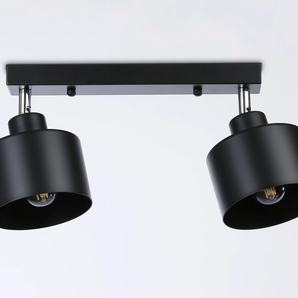 Настенно-потолочный спот в стиле лофт TR8142/2 BK черный E27*2 max 40W 340*120*180