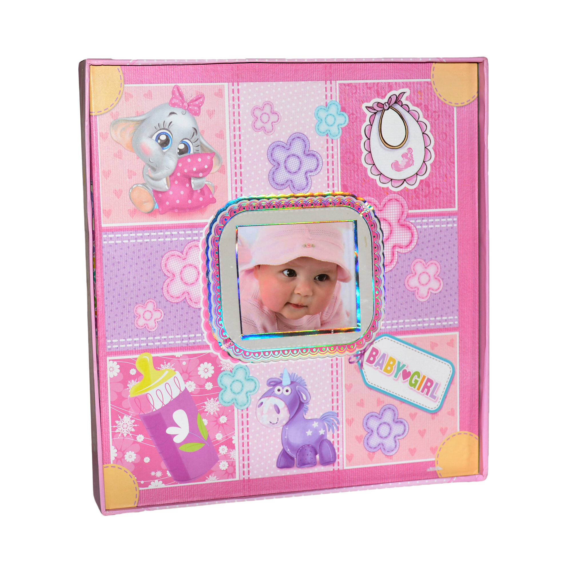 Альбом на 120 фото с окном "Детский" (розовый)