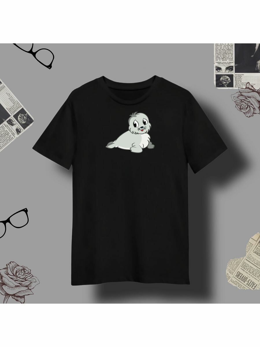 Футболка мультяшный тюлень